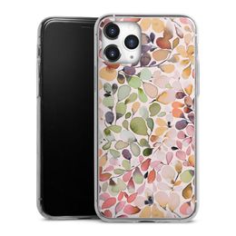 DeinDesign iPhone 11 Pro Handy Slim Case Silikon Handyh&uuml;lle transparent H&uuml;lle extra d&uuml;nn Pattern Eukalyptus Muster Silikon Slim Case