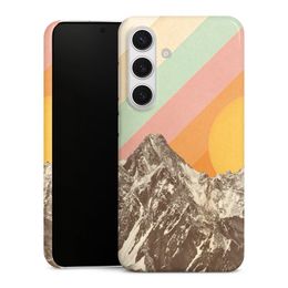 DeinDesign Galaxy S24 Handy Premium Case Smartphone Handyh&uuml;lle Schutzh&uuml;lle gl&auml;nzend Sunshine Mountain Retro Premium Case