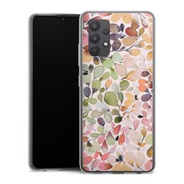 DeinDesign Galaxy A32 4G Handy Silikon H&uuml;lle Case transparent Handyh&uuml;lle Eukalyptus Muster Pattern Silikon Case