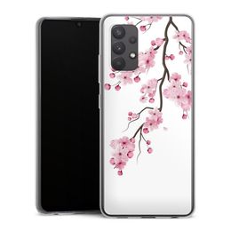 DeinDesign Galaxy A32 4G Handy Silikon H&uuml;lle Case transparent Handyh&uuml;lle Aisa Japan Cherry Blossom Silikon Case