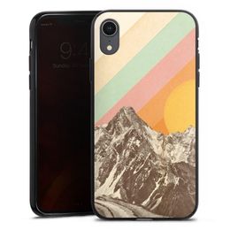 DeinDesign iPhone Xr Handy Silikon H&uuml;lle Case schwarz Handyh&uuml;lle Sunshine Mountain Retro