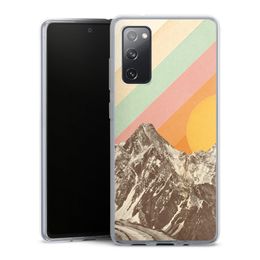 DeinDesign Galaxy S20 FE 5G Handy Silikon H&uuml;lle Case transparent Handyh&uuml;lle Retro Mountain Sunshine Silikon Case