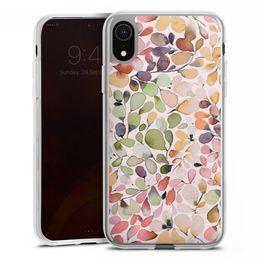 DeinDesign iPhone Xr Handy Silikon H&uuml;lle Case transparent Handyh&uuml;lle Eukalyptus Muster Pattern Silikon Case