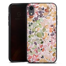 DeinDesign iPhone Xr Handy Silikon H&uuml;lle Case schwarz Handyh&uuml;lle Eukalyptus Muster Pattern
