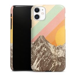 DeinDesign iPhone 11 Handy Premium Case Smartphone Handyh&uuml;lle Schutzh&uuml;lle gl&auml;nzend Retro Mountain Sunshine Premium Case