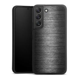 DeinDesign Galaxy S22 Handy Premium Silikon H&uuml;lle Handyh&uuml;lle schwarz Case Metal Anthracite Metallic Look Silikon Premium Case