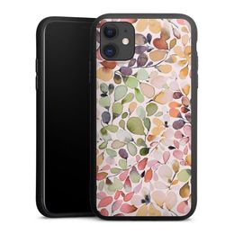 DeinDesign iPhone 11 Handy Premium Silikon H&uuml;lle Handyh&uuml;lle schwarz Case Pattern Eukalyptus Muster Silikon Premium Case