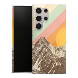 DeinDesign Galaxy S24 Ultra Handy Premium Case Smartphone Handyh&uuml;lle Schutzh&uuml;lle gl&auml;nzend Sunshine Mountain Retro Premium Case