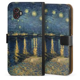 DeinDesign Galaxy XCover 6 Pro Handy Klapph&uuml;lle Handyh&uuml;lle aus Kunst Leder schwarz Flip Case Painting Kunst Sideflip mit langer Lasche
