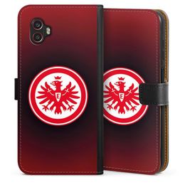DeinDesign Galaxy XCover 6 Pro Handy Klapph&uuml;lle Handyh&uuml;lle aus Kunst Leder schwarz Flip Case Coat Of Arms Eintracht Frankfurt Official Licensed Product Sideflip 