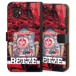 DeinDesign Galaxy XCover 6 Pro Handy Klapph&uuml;lle Handyh&uuml;lle aus Kunst Leder schwarz Flip Case 1. Fck Official Licensed Product 1. Fc Kaiserslautern Sideflip mit 