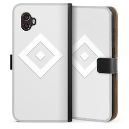 DeinDesign Galaxy XCover 6 Pro Handy Klapph&uuml;lle Handyh&uuml;lle aus Kunst Leder schwarz Flip Case Hsv Coat Of Arms Hamburger Sv Sideflip mit langer Lasche