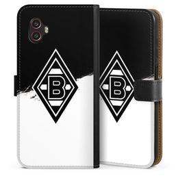 DeinDesign Galaxy XCover 6 Pro Handy Klapph&uuml;lle Handyh&uuml;lle aus Kunst Leder schwarz Flip Case Borussia M&ouml;nchengladbach Bmg Gladbach Sideflip mit langer Lasche