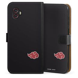 DeinDesign Galaxy XCover 6 Pro Handy Klapph&uuml;lle Handyh&uuml;lle aus Kunst Leder schwarz Flip Case Official Licensed Product Akatsuki Naruto Shippuden Sideflip mit 