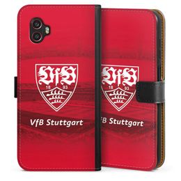 DeinDesign Galaxy XCover 6 Pro Handy Klapph&uuml;lle Handyh&uuml;lle aus Kunst Leder schwarz Flip Case Stadium Vfb Stuttgart Official Licensed Product Sideflip mit langer 