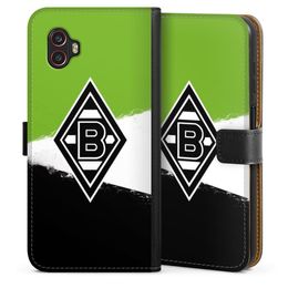 DeinDesign Galaxy XCover 6 Pro Handy Klapph&uuml;lle Handyh&uuml;lle aus Kunst Leder schwarz Flip Case Official Licensed Product Bmg Borussia M&ouml;nchengladbach Sideflip mit 