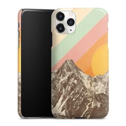 DeinDesign iPhone 11 Pro Max Handy Premium Case Smartphone Handyh&uuml;lle Schutzh&uuml;lle gl&auml;nzend Retro Mountain Sunshine Premium Case