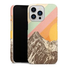 DeinDesign iPhone 13 Pro Handy Premium Case Smartphone Handyh&uuml;lle Schutzh&uuml;lle matt Sunshine Mountain Retro Premium Case