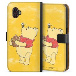DeinDesign Galaxy XCover 6 Pro Handy Klapph&uuml;lle Handyh&uuml;lle aus Kunst Leder schwarz Flip Case Official Licensed Product Winnie The Pooh Disney Sideflip mit langer