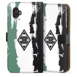 DeinDesign Galaxy XCover 6 Pro Handy Klapph&uuml;lle Handyh&uuml;lle aus Kunst Leder schwarz Flip Case Borussia M&ouml;nchengladbach Official Licensed Product Coat Of Arms 