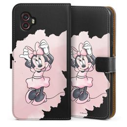 DeinDesign Galaxy XCover 6 Pro Handy Klapph&uuml;lle Handyh&uuml;lle aus Kunst Leder schwarz Flip Case Disney Motiv Ohne Hintergrund Sideflip mit langer Lasche