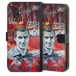 DeinDesign Galaxy XCover 6 Pro Handy Klapph&uuml;lle Handyh&uuml;lle aus Kunst Leder schwarz Flip Case Fritz Walter 1. Fck 1. Fc Kaiserslautern Sideflip mit langer Lasche