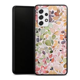 DeinDesign Galaxy A53 5G Handy Silikon H&uuml;lle Case schwarz Handyh&uuml;lle Muster Eukalyptus Pattern