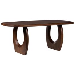 Livetastic Esstisch, Walnuss, Holz, Mangoholz, vollmassiv, Holz, rechteckig, U-Form, 76x100x200 cm, Esszimmer, Tische, Esstische