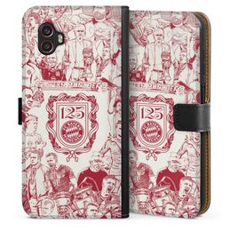 DeinDesign Galaxy XCover 6 Pro Handy Klapph&uuml;lle Handyh&uuml;lle aus Kunst Leder schwarz Flip Case Fcb 125 Jahre Fc Bayern M&uuml;nchen Official Licensed Product Sideflip 