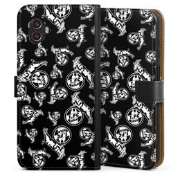 DeinDesign Galaxy XCover 6 Pro Handy Klapph&uuml;lle Handyh&uuml;lle aus Kunst Leder schwarz Flip Case Muster 1. Fc K&ouml;ln Official Licensed Product Sideflip mit langer 