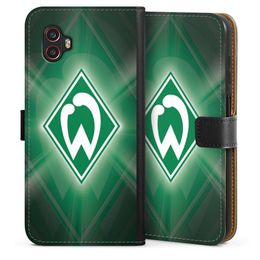 DeinDesign Galaxy XCover 6 Pro Handy Klapph&uuml;lle Handyh&uuml;lle aus Kunst Leder schwarz Flip Case Sv Werder Bremen Official Licensed Product Coat Of Arms Sideflip mit