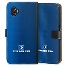 DeinDesign Galaxy XCover 6 Pro Handy Klapph&uuml;lle Handyh&uuml;lle aus Kunst Leder schwarz Flip Case Official Licensed Product Hsv Logo Sideflip mit langer Lasche