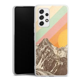 DeinDesign Galaxy A53 5G Handy Silikon H&uuml;lle Case transparent Handyh&uuml;lle Retro Mountain Sunshine Silikon Case