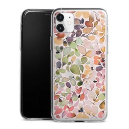 DeinDesign iPhone 11 Handy Slim Case Silikon Handyh&uuml;lle transparent H&uuml;lle extra d&uuml;nn Pattern Eukalyptus Muster Silikon Slim Case