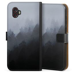 DeinDesign Galaxy XCover 6 Pro Handy Klapph&uuml;lle Handyh&uuml;lle aus Kunst Leder schwarz Flip Case Tree Nature Kunst Sideflip mit langer Lasche