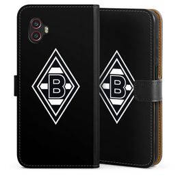 DeinDesign Galaxy XCover 6 Pro Handy Klapph&uuml;lle Handyh&uuml;lle aus Kunst Leder schwarz Flip Case Gladbach Borussia M&ouml;nchengladbach Coat Of Arms Sideflip mit langer 