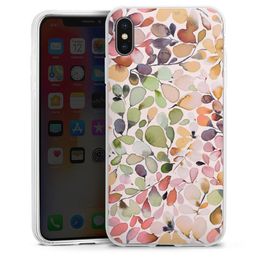 DeinDesign iPhone Xs Max Handy Silikon H&uuml;lle Case transparent Handyh&uuml;lle Eukalyptus Muster Pattern Silikon Case