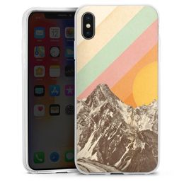 DeinDesign iPhone Xs Max Handy Silikon H&uuml;lle Case transparent Handyh&uuml;lle Sunshine Mountain Retro Silikon Case