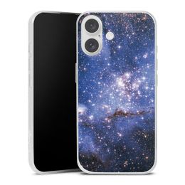 DeinDesign iPhone 16 Handy Slim Case Silikon Handyh&uuml;lle transparent H&uuml;lle extra d&uuml;nn Weltall Weltraum Galaxy Silikon Slim Case