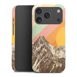 DeinDesign iPhone 17 Pro Handy Premium Case Smartphone Handyh&uuml;lle Schutzh&uuml;lle gl&auml;nzend Sunshine Mountain Retro Premium Case