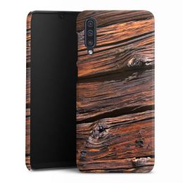 DeinDesign Galaxy A50 Handy Premium Case Smartphone Handyh&uuml;lle Schutzh&uuml;lle matt Beams Wood Wooden Look Premium Case