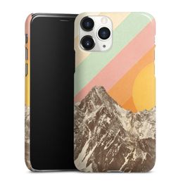 DeinDesign iPhone 11 Pro Handy Premium Case Smartphone Handyh&uuml;lle Schutzh&uuml;lle gl&auml;nzend Retro Mountain Sunshine Premium Case