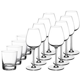Villeroy & Boch Gl&auml;ser-Set VILLEROY & BOCH "Gl&auml;ser-Set Purismo Wine 12er Set transparent", bunt (transparent), B:21cm H:35,5cm, Glas, Trinkgef&auml;&szlig;e, Sp&uuml;lmaschinenfest