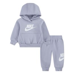 Jogginganzug Nike Sportswear "NKN CLUB SWEAT SET", M&auml;dchen, Gr. 92 (24), blau (ghost), Sweatware, Obermaterial: 60% Baumwolle, 40% Polyester, Sportanz&uuml;ge Jogginganzug