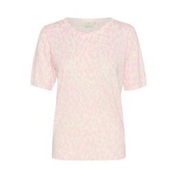 Strickpullover Kaffe "Strickpullover KAliz", Damen, Gr. M, pink (pink, chalk graphic print), Obermaterial: 80% Viskose CV. 20% Nylon NY., Pullover Strickpullover