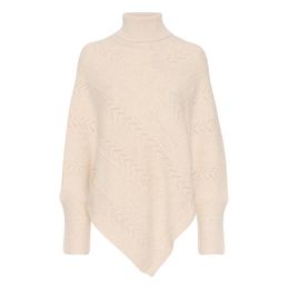 Strickponcho Cream "Poncho CRHoliday", Damen, blau (oat melange), Obermaterial: 100% Polyester PES., Pullover