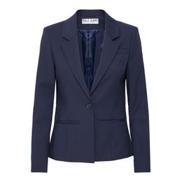 Blusenblazer Pulz Jeans "Blazer PZBINDY", Damen, Gr. 34, blau (schwarz sapphire), Obermaterial: 53% Baumwolle CO. 44% Polyester PES. 3% Elasthan EL., Blazer Blusenblazer
