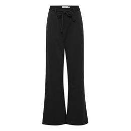Stoffhose Ichi "IHSIMONSE PA4", Damen, Gr. M, N-Gr, schwarz, Obermaterial: 74% Polyester Pol. recyc.. 22% Viskose CV. 4% Elasthan EL., Hosen Stoffhose
