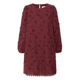 Midikleid Cream "Kleid CROlivia", Damen, Gr. 40, N-Gr, rot (zinfandel), Obermaterial: 100% Baumwolle CO., Kleider Midikleid