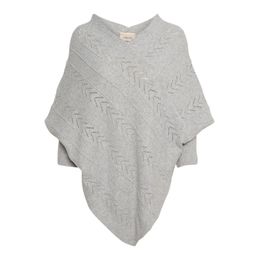 Strickponcho Cream "Poncho CRHoliday", Damen, grau (light grau melange), Obermaterial: 100% Polyester PES., Pullover